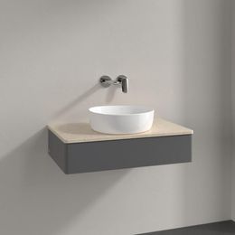 Villeroy & Boch Villeroy und Boch Antao Waschtisch-Unterschrank K08013GK 80x19x50cm, Waschbeckenplattenfarbe botticino, anthracite matt lacquer