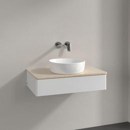 Villeroy & Boch Villeroy und Boch Antao Waschtisch-Unterschrank K08013GF 80x19x50cm, Waschbeckenplattenfarbe botticino, glossy white lacquer