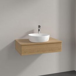 Villeroy & Boch Villeroy und Boch Antao Waschtisch-Unterschrank K08051HN 80x19x50cm, Hahnloch, Waschbeckenplattenfarbe honey oak, honey oak