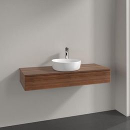 Villeroy & Boch Villeroy und Boch Antao Waschtisch-Unterschrank K10152HM 120x19x50cm, Hahnloch, Waschbeckenplattenfarbe warm walnut, warm walnut