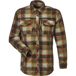 Parforce Fleece-Hemdjacke Wood Oliv/Braun/Orange (Gr&ouml;&szlig;e: 3XL)