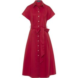 Highmoor Midi-Kleid mit Stoffg&uuml;rtel Rot (Gr&ouml;&szlig;e: 34)