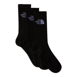 Sportsocken The North Face "MULTI SPORT CUSH CREW SOCK 3P", Damen, Gr. L (44/46), schwarz (tnf schwarz), Materialmix, Socken Sportsocken, mit gezielten Bel&uuml;ftungszonen, elastischer Materialmix