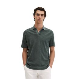 Marc O'Polo Poloshirt MARC O'POLO, Herren, Gr. L, skipping stone, Frottee, Obermaterial: 100% Baumwolle, regular fit, Shirts, regular aus weichem Jersey-Frottee