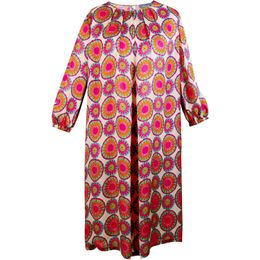 WHITE LABEL Midikleid Pink/Orange/Gr&uuml;n (Gr&ouml;&szlig;e: 38)