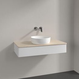 Villeroy & Boch Villeroy und Boch Antao Waschtisch-Unterschrank K09113GF 100x19x50cm, Waschbeckenplattenfarbe botticino, glossy white lacquer