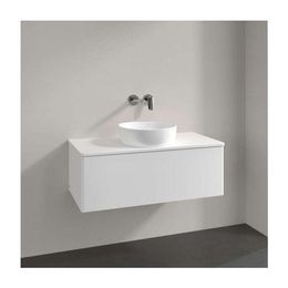Villeroy & Boch Villeroy und Boch Antao Waschtisch-Unterschrank K31050MT 100x36x50cm, Hahnloch, Waschbeckenplattenfarbe Lack, white matt lacquer