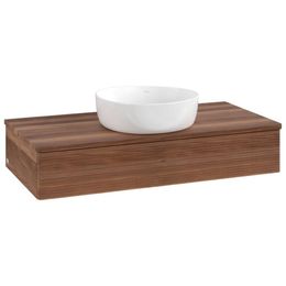 Villeroy & Boch Villeroy und Boch Antao Waschtisch-Unterschrank L09112HM 100x19x50cm, Waschbeckenplattenfarbe warm walnut, warm walnut