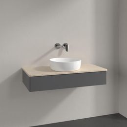 Villeroy & Boch Villeroy und Boch Antao Waschtisch-Unterschrank K09013GK 100x19x50cm, Waschbeckenplattenfarbe botticino, anthracite matt lacquer