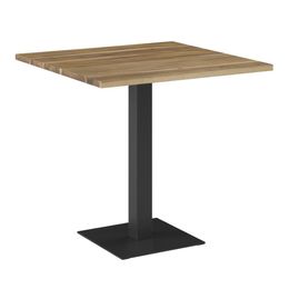Ambia Garden Gartentisch, Akazie, Holz, Metall, Akazie, vollmassiv, quadratisch, 80x80x76 cm, FSC 100%, wetterfest, Gartenm&ouml;bel, Gartentische, Gartentische