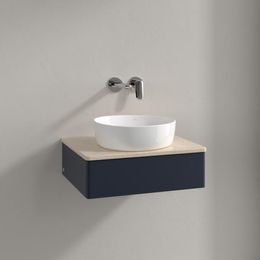 Villeroy & Boch Villeroy und Boch Antao Waschtisch-Unterschrank K07013HG 60x19x50cm, Waschbeckenplattenfarbe botticino, midnight blue matt lacquer