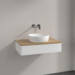 Villeroy & Boch Villeroy und Boch Antao Waschtisch-Unterschrank K08011MT 80x19x50cm, Waschbeckenplattenfarbe honey oak, white matt lacquer