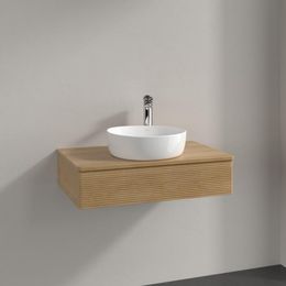 Villeroy & Boch Villeroy und Boch Antao Waschtisch-Unterschrank K08151HN 80x19x50cm, Hahnloch, Waschbeckenplattenfarbe honey oak, honey oak