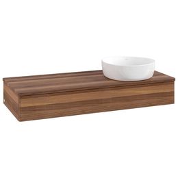 Villeroy & Boch Villeroy und Boch Antao Waschtisch-Unterschrank K12012HM 120x19x50cm, Waschbeckenplattenfarbe warm walnut, warm walnut