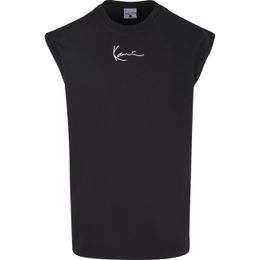 Muskelshirt Karl Kani "Karl Kani Herren KM212-001-2 Small Signature Sleeveless Tee", Herren, Gr. L, schwarz, 100% Baumwolle, unifarben, skinny fit, Rundhals, Shirts