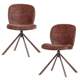Stuhl-Set Femke 2er-Set Braun