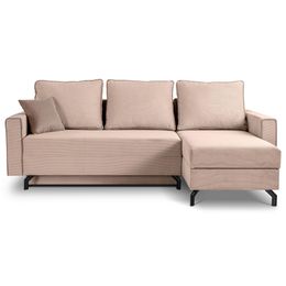Ecksofa Marti Altrosa mit Schlaffunktion