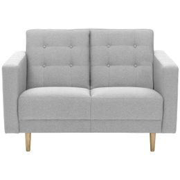Max Winzer 2-Sitzer-Sofa Jasmin Hellgrau Flachgewebe mit Schlaffunktion
