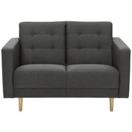 Max Winzer 2-Sitzer-Sofa Jasmin Anthrazit Flachgewebe mit Schlaffunktion