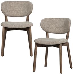 Stuhl-Set Udar 2er-Set Natur/Dunkelbraun