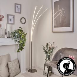 hofstein Uttorp Stehleuchte LED Nickel-Matt, 3-flammig