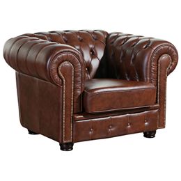 Max Winzer Chesterfield-Sessel ''Norwin'', Braun