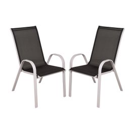 GARTENSTUHL-SET STAPELSTUHL RIONA GRAU,2ER SET
