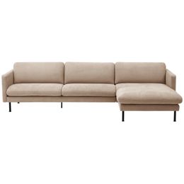 Max Winzer Ecksofa Nathan in Beige Flachgewebew.