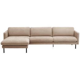 Max Winzer Ecksofa Nathan in Beige Flachgewebe
