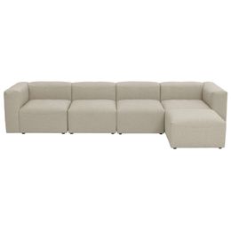 Max Winzer Ecksofa Lena in Creme Flachgewebe
