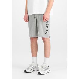 Shorts Alpha Industries "Alpha Jersey Short", Herren, Gr. L, Normalgr&ouml;&szlig;en, grau (grau heather), Obermaterial: 100% Baumwolle, Hosen Shorts