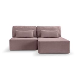 Ecksofa Amsterix Altrosa Schlaffunktion