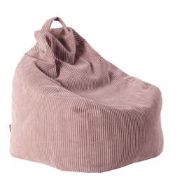 Sitzsack Cord mit Zip ca. 80x85x80 cm Rosa