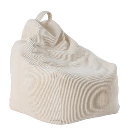 Sitzsack Cord mit Zip ca. 80x85x80 cm Beige