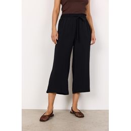 7/8-Hose soyaconcept "SC-RADIA 52-B", Damen, Gr. L, N-Gr, schwarz, Web, Obermaterial: 100% Viskose, unifarben, ca. Mitte Wade, Hosen 7/8-Hose, Viskose, elastisches B&uuml;ndchen
