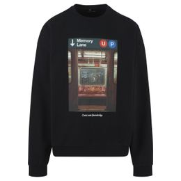 T-Shirt "Upscale by Mister Tee Memory Lane Oversize Crewneck", Damen, Gr. L, schwarz, 100% Baumwolle, UPSCALE BY MISTER TEE, bedruckt, normal, Rundhals, Shirts T-Shirt