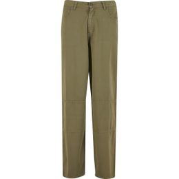 Stoffhose Urban Classics "Urban Classics 90es Pants With Dividing Seams", Herren, Gr. 30, Normalgr&ouml;&szlig;en, gr&uuml;n (olive), 100% Baumwolle, unifarben, loose fit, Hosen Stoffhose