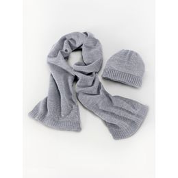 WITT Damen Schal mit M&uuml;tze, grau, Gr&ouml;&szlig;e 0