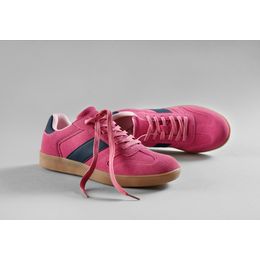 Sneaker ANISTON SHOES, Damen, Gr. 37, pink (pink, blau), Lederimitat, Basic, Schuhe Skaterschuh Sneaker low Retrosneaker, Freizeitschuh, Halbschuh, Schn&uuml;rschuh im Retro-Look