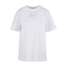T-Shirt Karl Kani "Karl Kani Signature Print Os T-Shirt", Damen, Gr. M, wei&szlig;, 100% Baumwolle, bedruckt, normal, Rundhals, Shirts T-Shirt