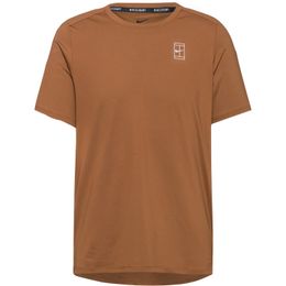 Nike Advantage Tennisshirt Herren - Gr&ouml;&szlig;e L - braun