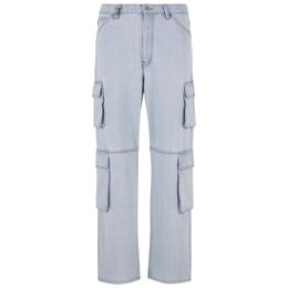 Bequeme Jeans 2Y STUDIOS "2Y Studios 2Y Aidan Cargo Baggy Jeans", Herren, Gr. 36, Normalgr&ouml;&szlig;en, ice, 100% Baumwolle, unifarben, normal, Jeans