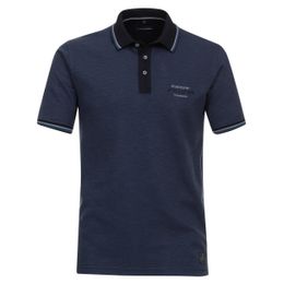 Poloshirt Casamoda "Casamoda Polo-Shirt uni", Herren, Gr. L, blau (dunkelblau), 50% Baumwolle, 50% Polyester, Shirts