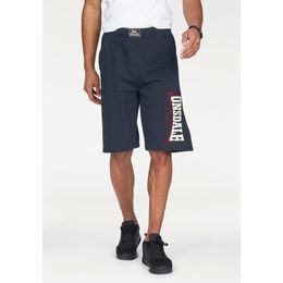 Sweatshorts Lonsdale "LOGO JAM", Herren, Gr. 4XL, N-Gr, schwarz navy, oxblood, ecru, Obermaterial: 100% Baumwolle, bequem knielang, Hosen Sweatshorts, mit Gummizugbund und Seitentaschen