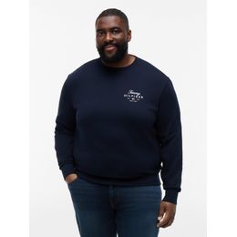 Tommy Hilfiger Big & Tall Sweatshirt "BT-SCRIPT STACK", Herren, Gr. 4XL, desert sky, Sweatware, Obermaterial: 100% Baumwolle, TOMMY HILFIGER BIG & TALL, regular fit normal, Rundhals, Rippb&uuml;ndchen, Sweatshirts Sweatshirt, Gro&szlig;e Gr&ouml;&szlig;en