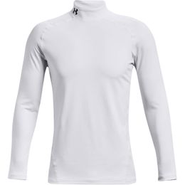 Under Armour Armour Fitted Mock Funktionsshirt Herren - Gr&ouml;&szlig;e M - wei&szlig;