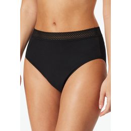 Periodenslip Schiesser "Schiesser Care", Damen, Gr. 38, 000, schwarz, Single Jersey, Obermaterial: 95% Baumwolle, 5% Elasthan, k&ouml;rpernah, Unterhosen, feuchtigkeitsabsorbierend und leicht saugf&auml;hig, Single-Jersey-Qualit&auml;t