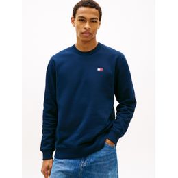 Sweatshirt Tommy Jeans "TJM REG BADGE CREW EXT", Herren, Gr. 4XL, schwarz night navy, Sweatware, Obermaterial: 100% Baumwolle, regular fit normal, Rundhals, Rippb&uuml;ndchen, Sweatshirts Sweatshirt