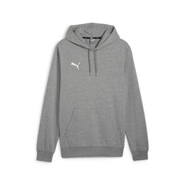 Kapuzensweatshirt Puma "TEAMGOAL CASUALS HOODY", Herren, Gr. L, medium gray heather, Puma wei&szlig;, Sweatware, Obermaterial: 60% Baumwolle, 40% Polyester, unifarben, regular fit normal, Rundhals, angesetztes B&uuml;ndchen, Sweatshirts, mit Kapuze, Rundhalsausschnitt, Regular Fit, mit K&auml;ngurutasche