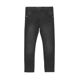5-Pocket-Jeans Minymo "5-Pocket-Jeans MIJegging", M&auml;dchen, Gr. 104, N-Gr, schwarz (grau schwarz), Obermaterial: 80% Baumwolle CO. 19% Polyester PES. 1% Elasthan EL., Hosen 5-Pocket-Jeans